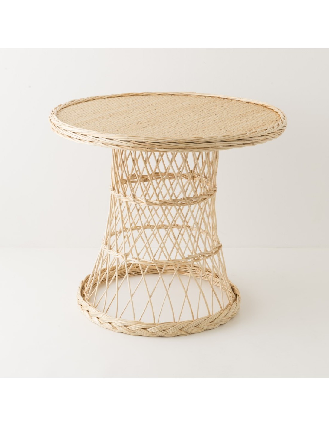 White willow pedestal table diameter 80 cm