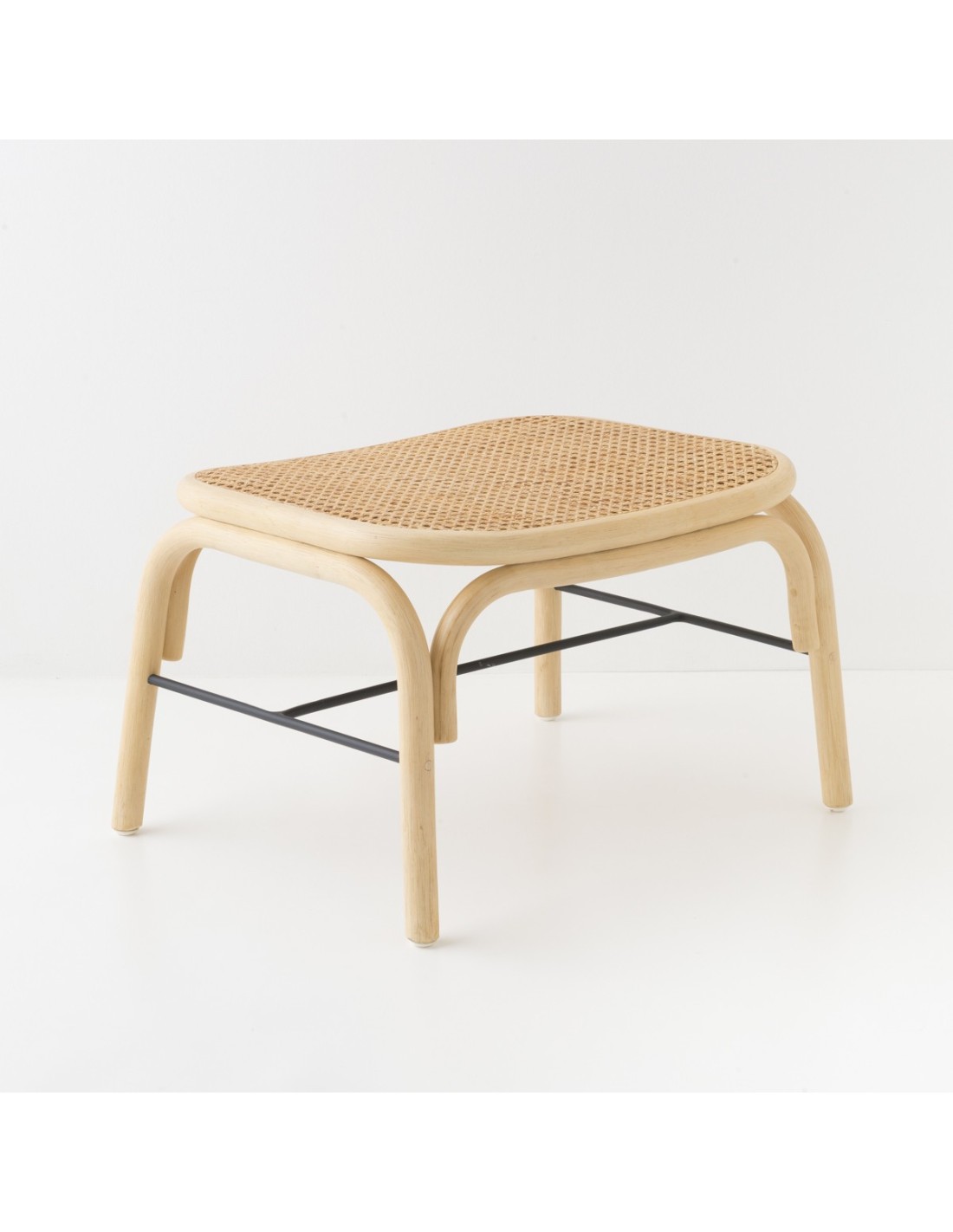 PLUS design rattan fooststool with rattan webbing
