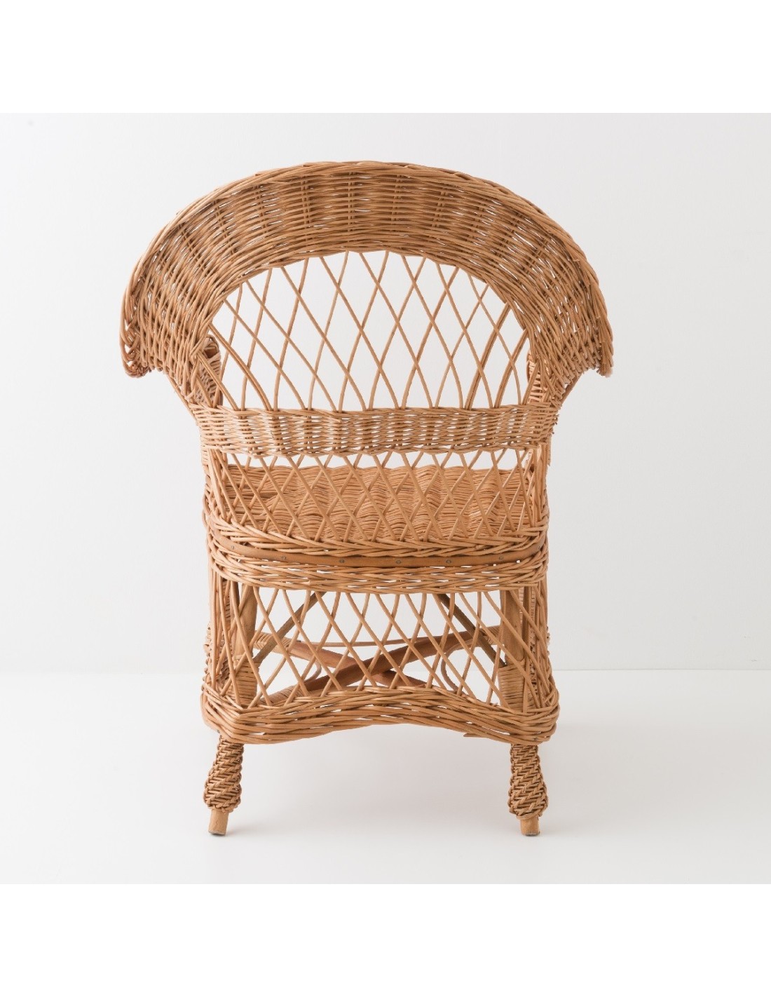 Fauteuil osier naturel Tom sans coussin- osier buff