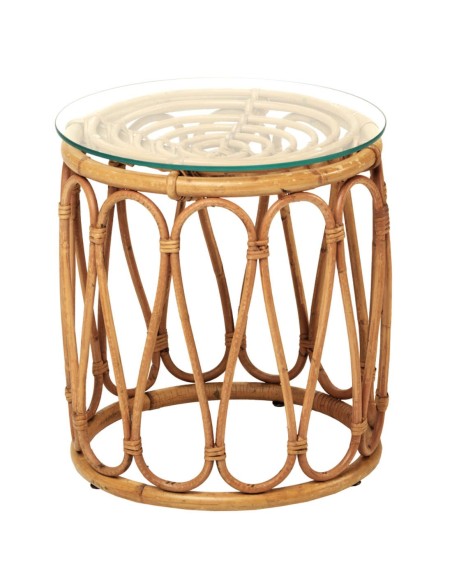 Vintage rattan coffee table store