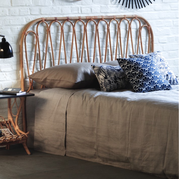 Full size rattan headboard store