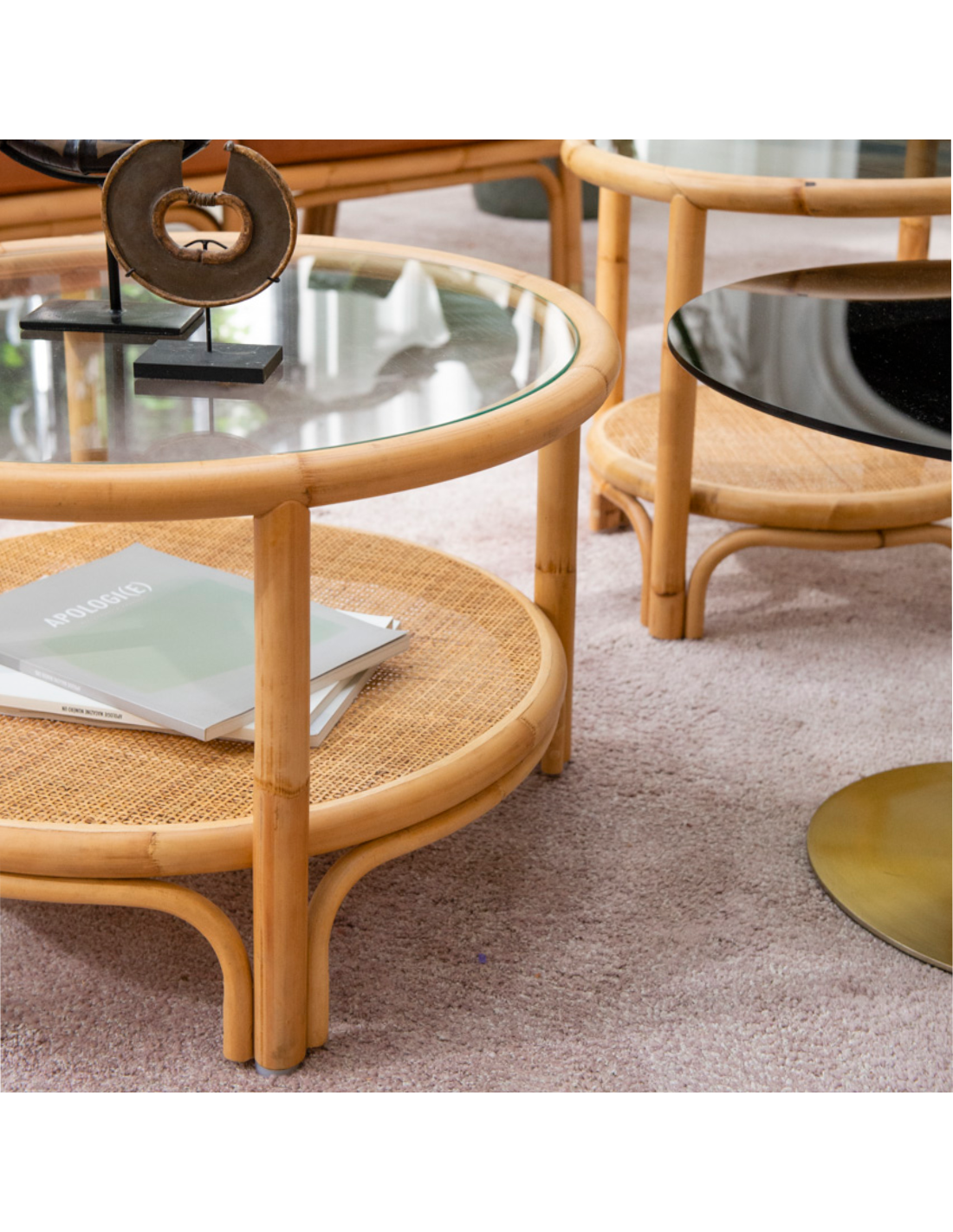 Riviera rattan big coffee table