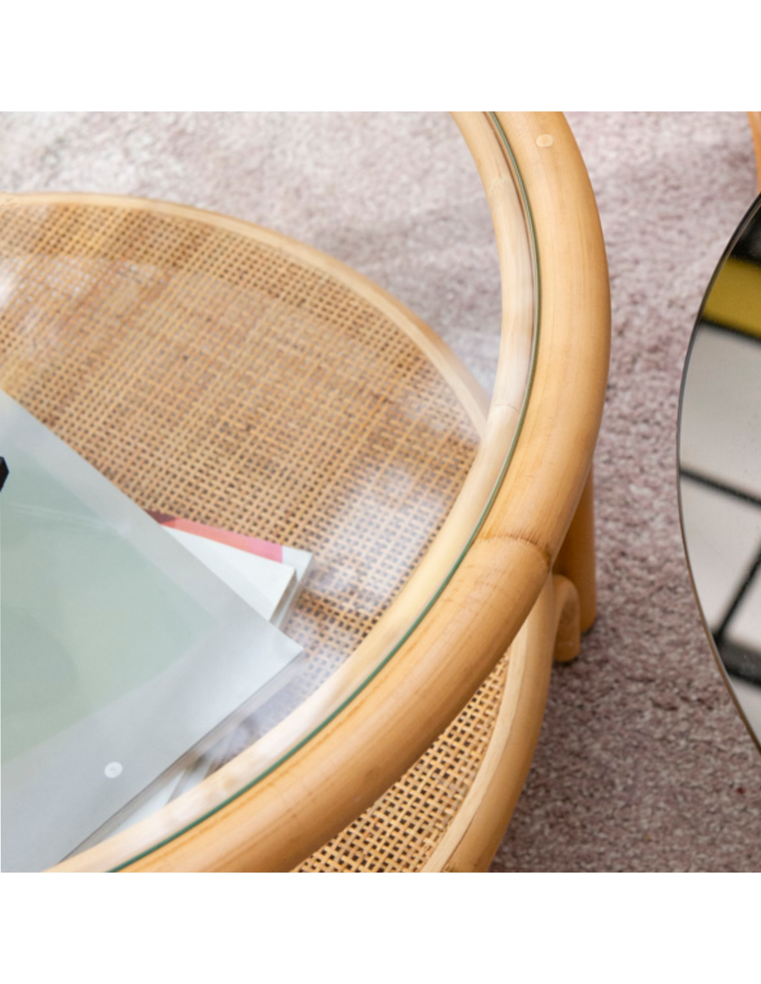 Riviera rattan big coffee table