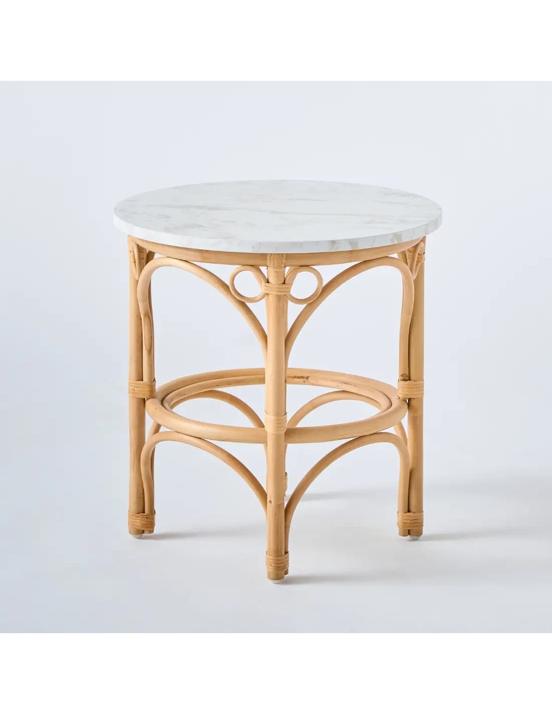 Small GINGKO rattan coffee table with laminated top