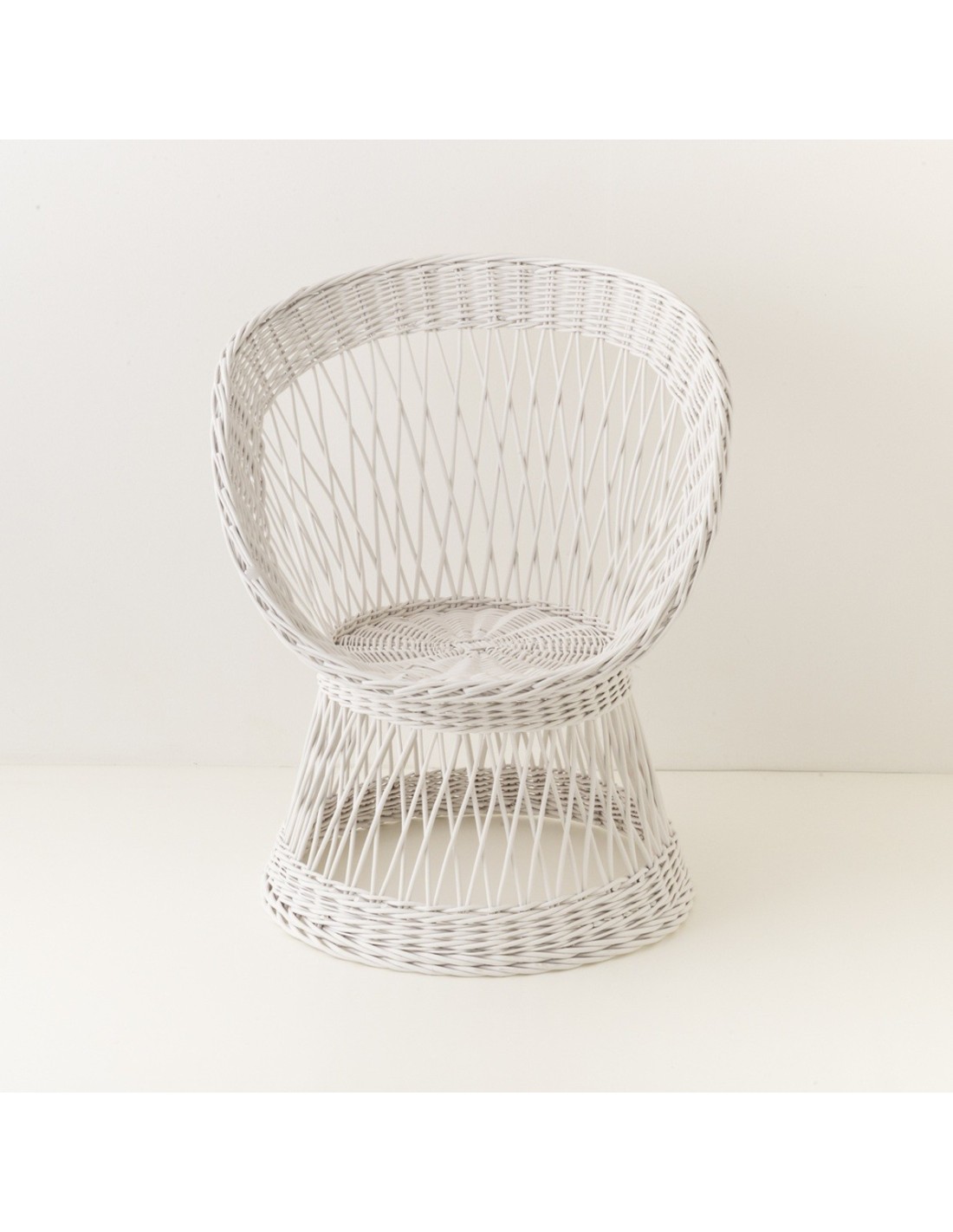 Wicker coloured armchair Franz
